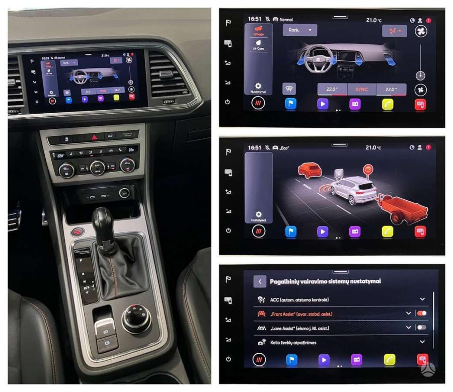 Белый Сеат Ateca 2023 в Каунас, объемом двигателя 1.97 л и пробегом 149 тыс. км за 21400 €, фото 12 на AUTOMOTO.COM.LV