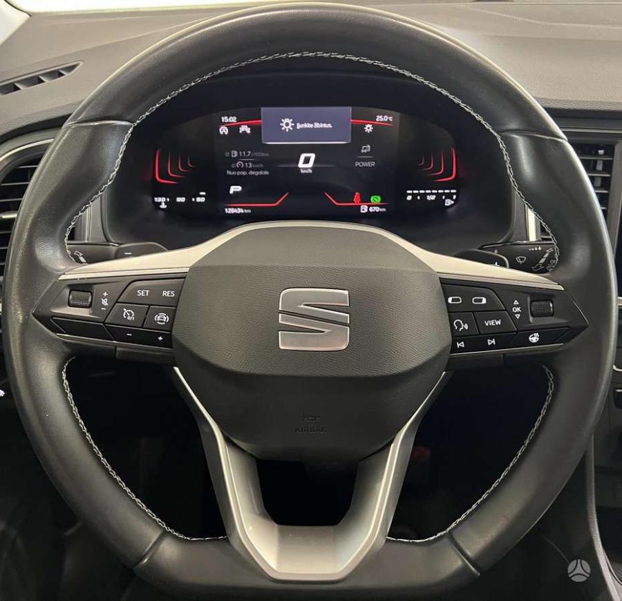 White SEAT Ateca 2023 in Kaunas, with an engine capacity of 1.97 L and mileage of 126 thousand km for 20500 €, photo 10 on AUTOMOTO.COM.LV