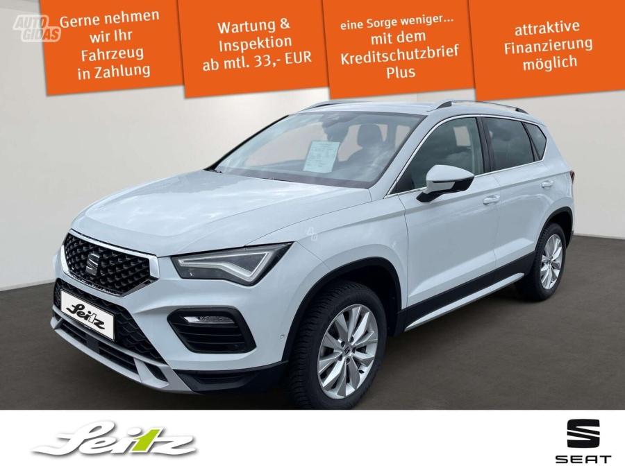 White SEAT Ateca 2024 in Kaunas, with an engine capacity of 1.50 L and mileage of 22 thousand km for 30329 €, photo 1 on AUTOMOTO.COM.LV