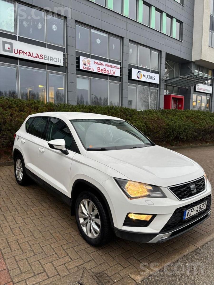 Белый Сеат Ateca 2017 в Рига, объемом двигателя 2.00 л и пробегом 157 тыс. км за 13200 €, фото 1 на AUTOMOTO.COM.LV