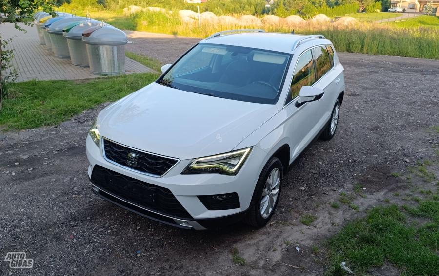 White SEAT Ateca 2019 in Alytus, with an engine capacity of 1.00 L and mileage of 154 thousand km for 10999 €, photo 3 on AUTOMOTO.COM.LV
