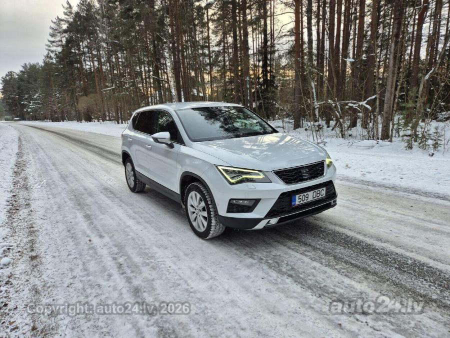 White SEAT Ateca 2019 in Tallinn, with an engine capacity of 1.60 L and mileage of 93 thousand km for 18390 €, photo 2 on AUTOMOTO.COM.LV