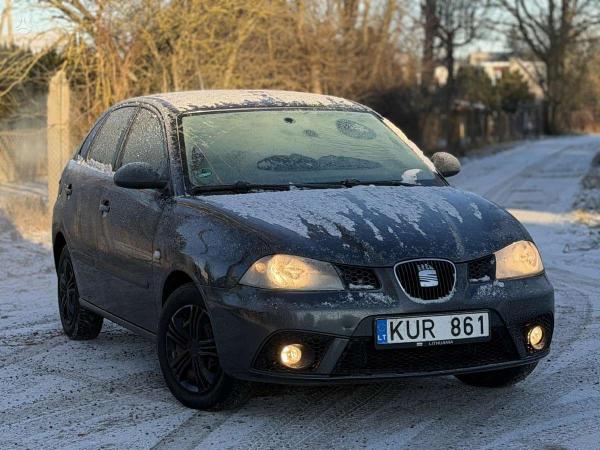 Black SEAT Ibiza 2008 in Vilnius, with an engine capacity of 1.42 L and mileage of 299 thousand km for 999 €, photo 1 on AUTOMOTO.COM.LV