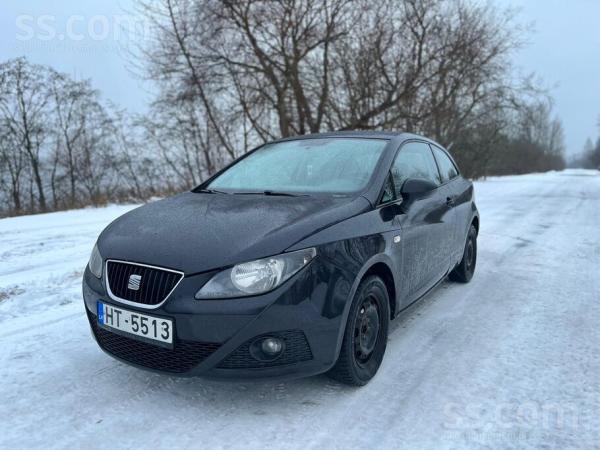 Black SEAT Ibiza 2009 in Riga, with an engine capacity of 1.40 L and mileage of 220 thousand km for 2200 €, photo 1 on AUTOMOTO.COM.LV
