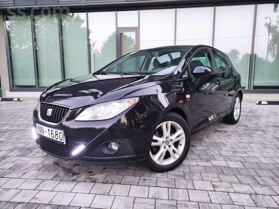 Black SEAT Ibiza 2009 in Riga, with an engine capacity of 1.90 L and mileage of 282 thousand km for 2590 €, photo 1 on AUTOMOTO.COM.LV