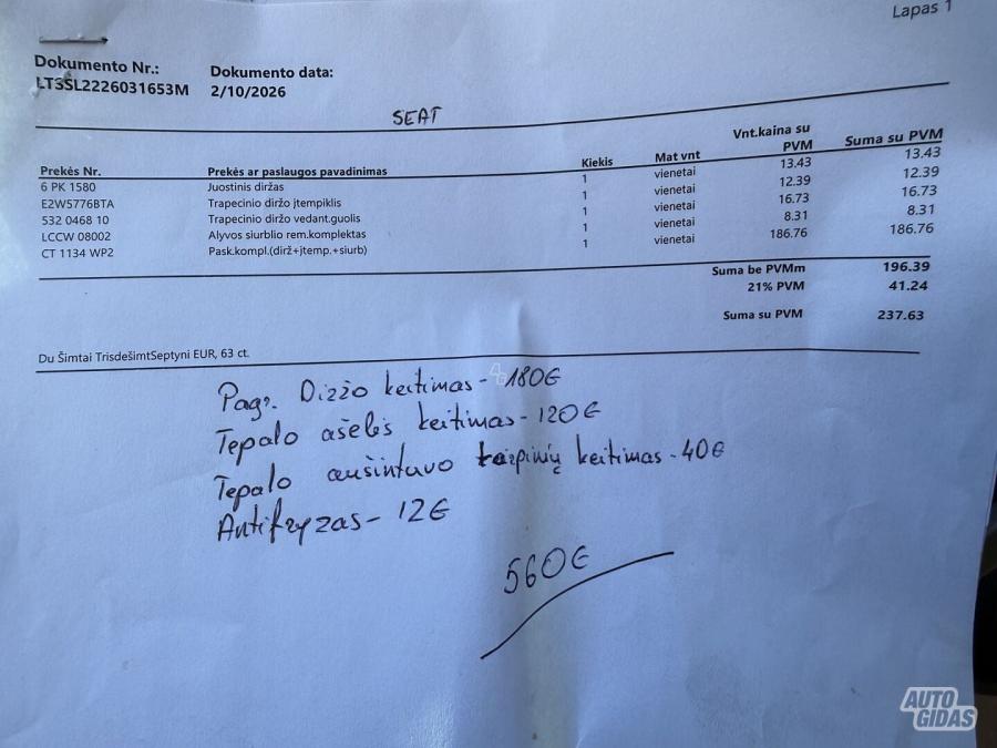 Черный Сеат Ибица 2010 в Каунас, объемом двигателя 1.90 л и пробегом 277 тыс. км за 3000 €, фото 23 на AUTOMOTO.COM.LV