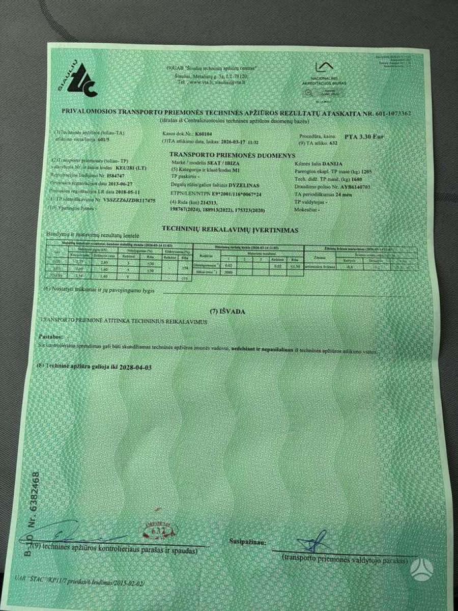Черный Сеат Ибица 2013 в Шяуляй, объемом двигателя 1.20 л и пробегом 218 тыс. км за 2200 €, фото 36 на AUTOMOTO.COM.LV