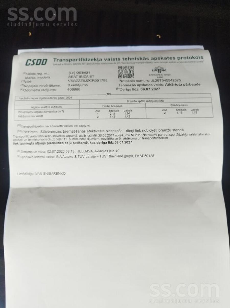 Черный Сеат Ибица 2012 в Елгава, объемом двигателя 1.20 л и пробегом 0 тыс. км за 2650 €, фото 10 на AUTOMOTO.COM.LV