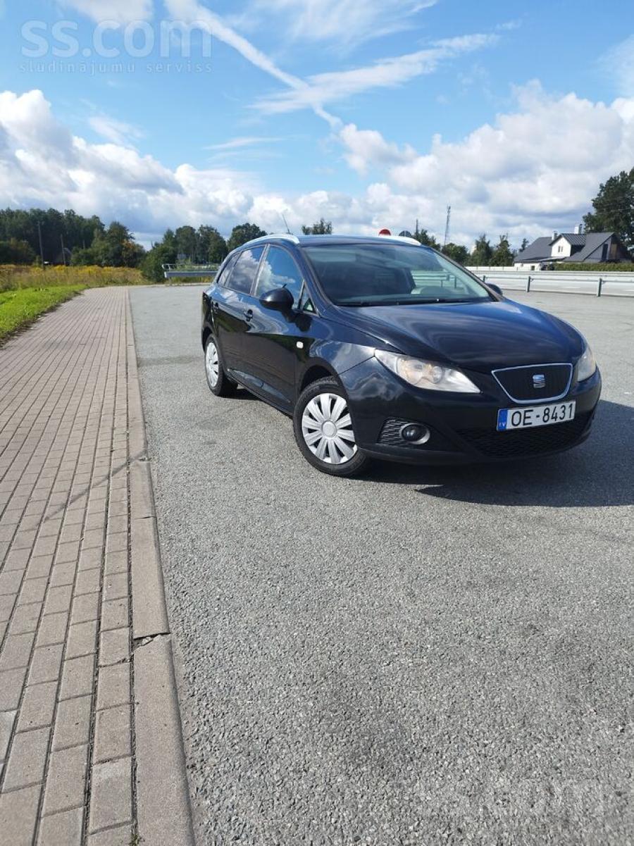 Black SEAT Ibiza 2012 in Jelgava, with an engine capacity of 1.20 L and mileage of 0 thousand km for 1900 €, photo 1 on AUTOMOTO.COM.LV