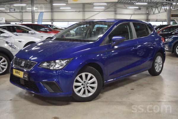 Blue SEAT Ibiza 2018 in Riga, with an engine capacity of 1.00 L and mileage of 64 thousand km for 7400 €, photo 1 on AUTOMOTO.COM.LV