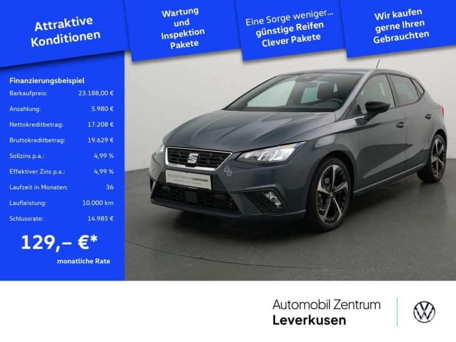 Blue SEAT Ibiza 2024 in Kaunas, with an engine capacity of 1.00 L and mileage of 20 thousand km for 25684 €, photo 1 on AUTOMOTO.COM.LV