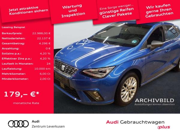 Zils SEAT Ibiza 2025 Kauņa, ar dzinēja tilpumu 1.00 L un nobraukumu 16 tūkst. km par 25478 €, foto 1 vietnē AUTOMOTO.COM.LV