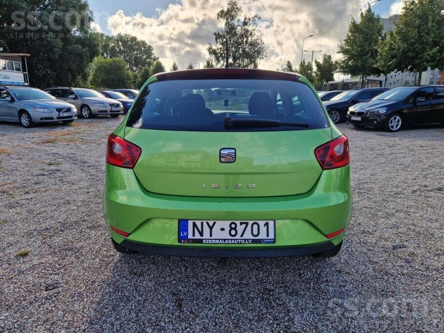 Zaļš SEAT Ibiza 2012 Liepāja, ar dzinēja tilpumu 1.20 L un nobraukumu 217 tūkst. km par 2900 €, foto 6 vietnē AUTOMOTO.COM.LV