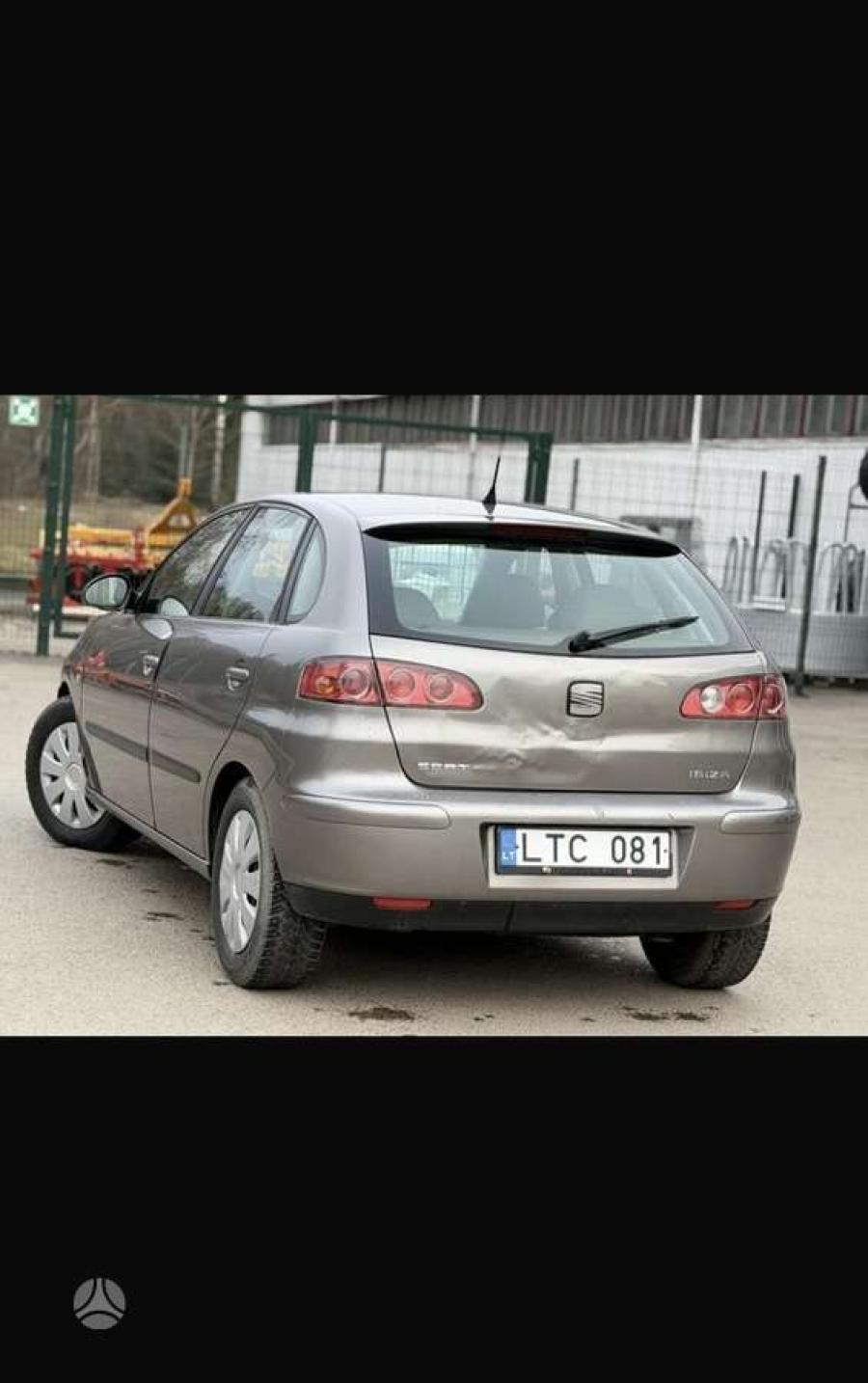 Grey SEAT Ibiza 2004 in Panevezys, with an engine capacity of 1.39 L and mileage of 269 thousand km for 700 €, photo 14 on AUTOMOTO.COM.LV
