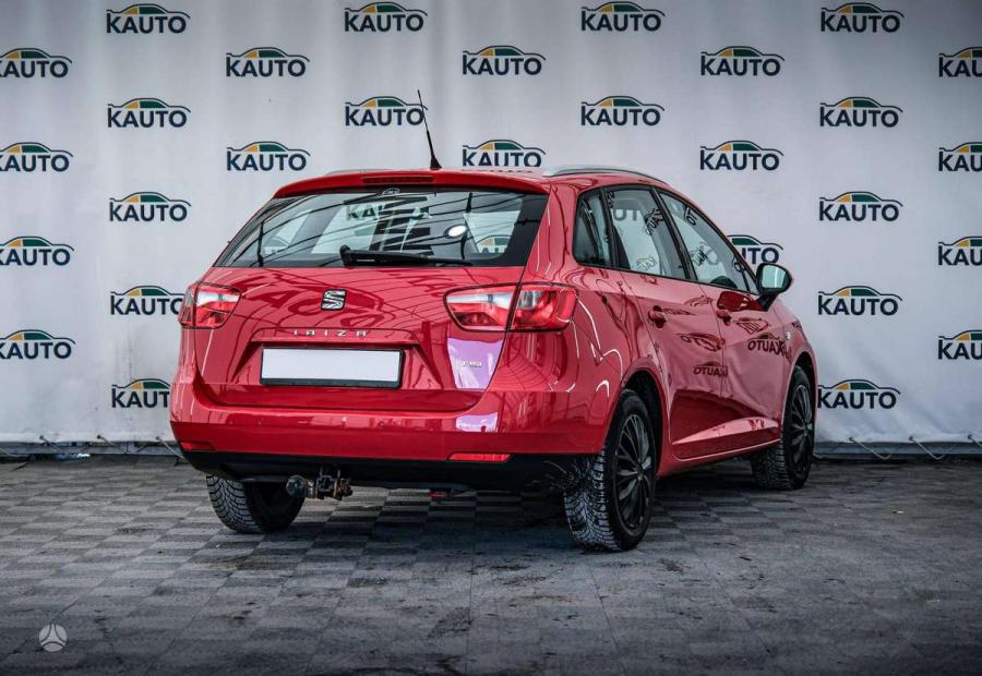 Red SEAT Ibiza 2015 in Kaunas, with an engine capacity of 1.20 L and mileage of 201 thousand km for 4790 €, photo 4 on AUTOMOTO.COM.LV