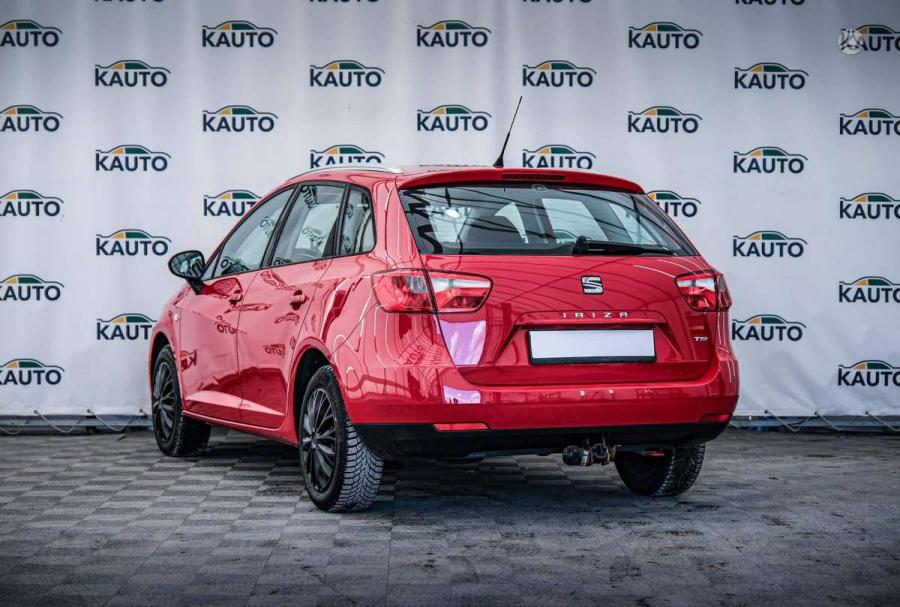 Red SEAT Ibiza 2015 in Kaunas, with an engine capacity of 1.20 L and mileage of 201 thousand km for 4790 €, photo 5 on AUTOMOTO.COM.LV
