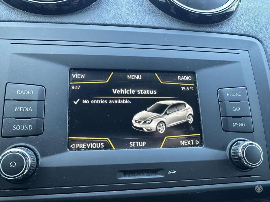 White SEAT Ibiza 2016 in Klaipeda, with an engine capacity of 1.20 L and mileage of 129 thousand km for 4999 €, photo 33 on AUTOMOTO.COM.LV