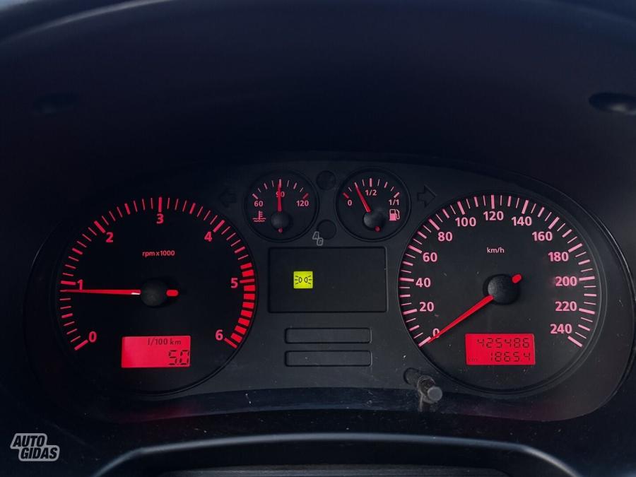 Black SEAT Leon 2001 in Vilnius, with an engine capacity of 1.90 L and mileage of 425 thousand km for 1000 €, photo 9 on AUTOMOTO.COM.LV