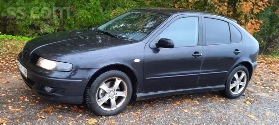 Black SEAT Leon 2003 in Jelgava, with an engine capacity of 1.90 L and mileage of 403 thousand km for 950 €, photo 5 on AUTOMOTO.COM.LV