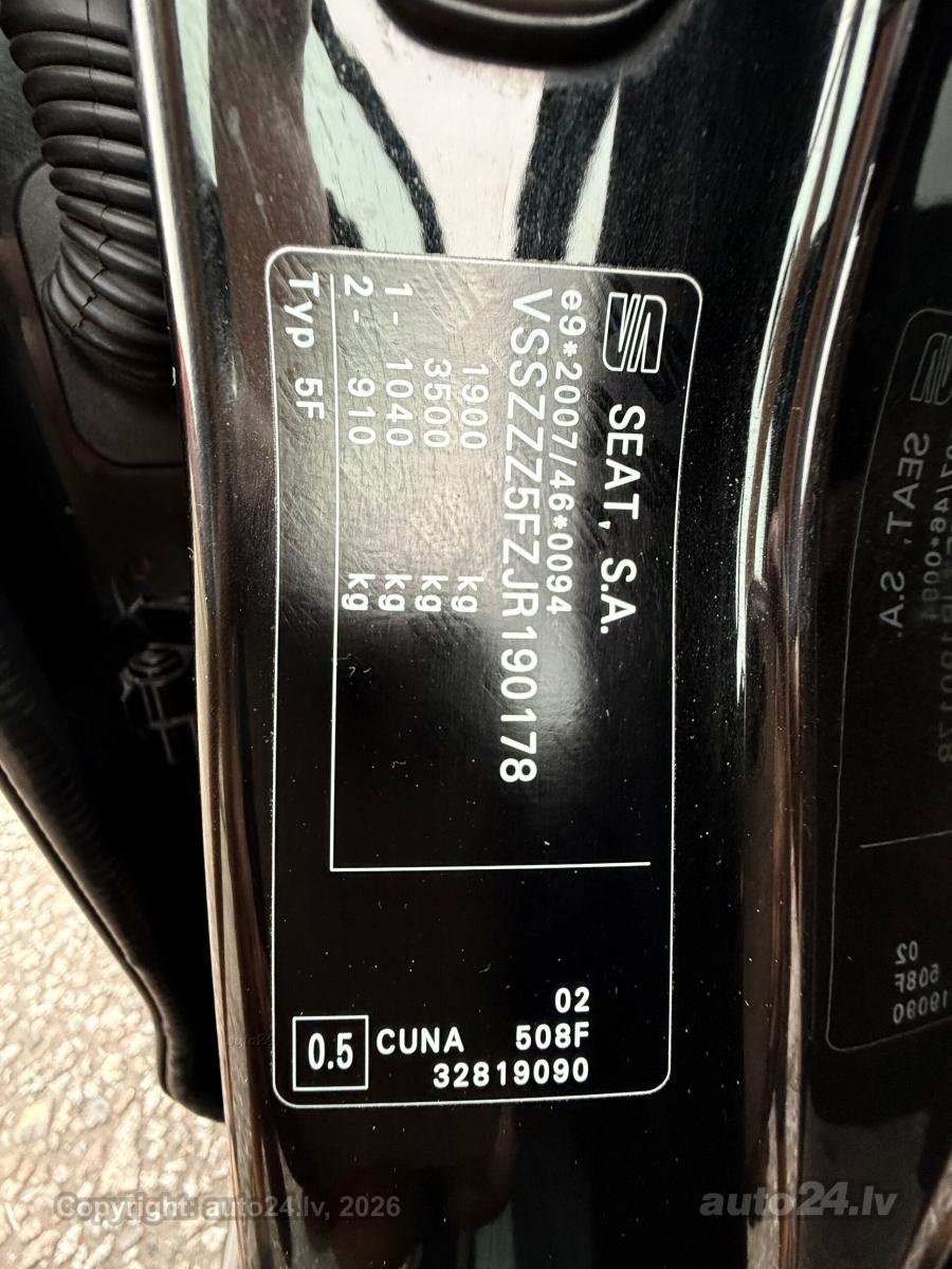 Melns SEAT Leon 2018 Tartu, ar dzinēja tilpumu 2.00 L un nobraukumu 218 tūkst. km par 11699 €, foto 26 vietnē AUTOMOTO.COM.LV