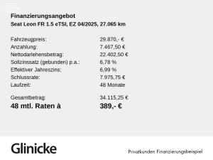 Black SEAT Leon 2025 in Kaunas, with an engine capacity of 1.50 L and mileage of 27 thousand km for 33083 €, photo 2 on AUTOMOTO.COM.LV