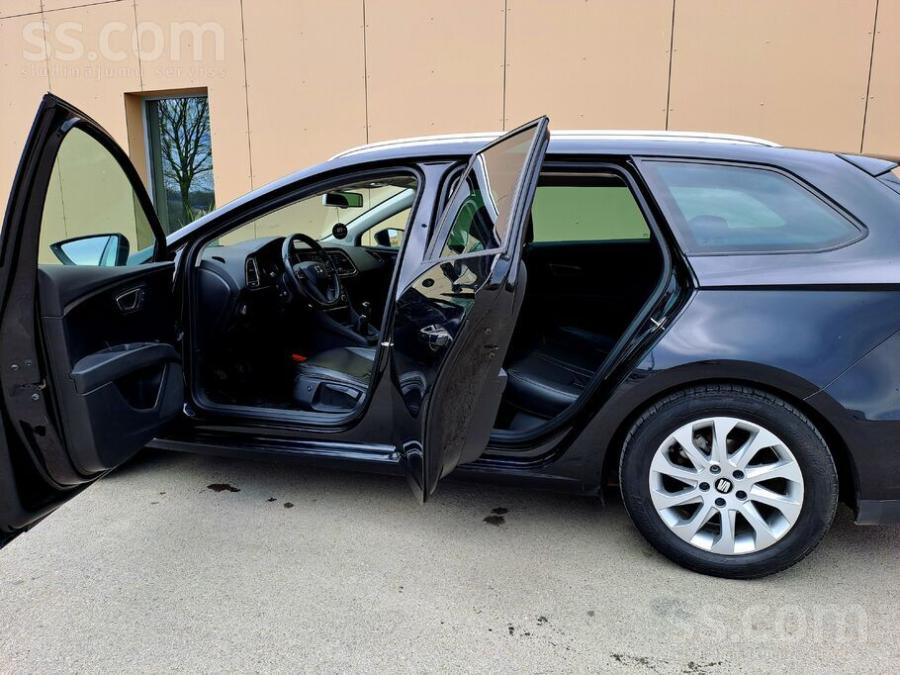 Black SEAT Leon 2014 in Tukums, with an engine capacity of 1.60 L and mileage of 328 thousand km for 4500 €, photo 10 on AUTOMOTO.COM.LV
