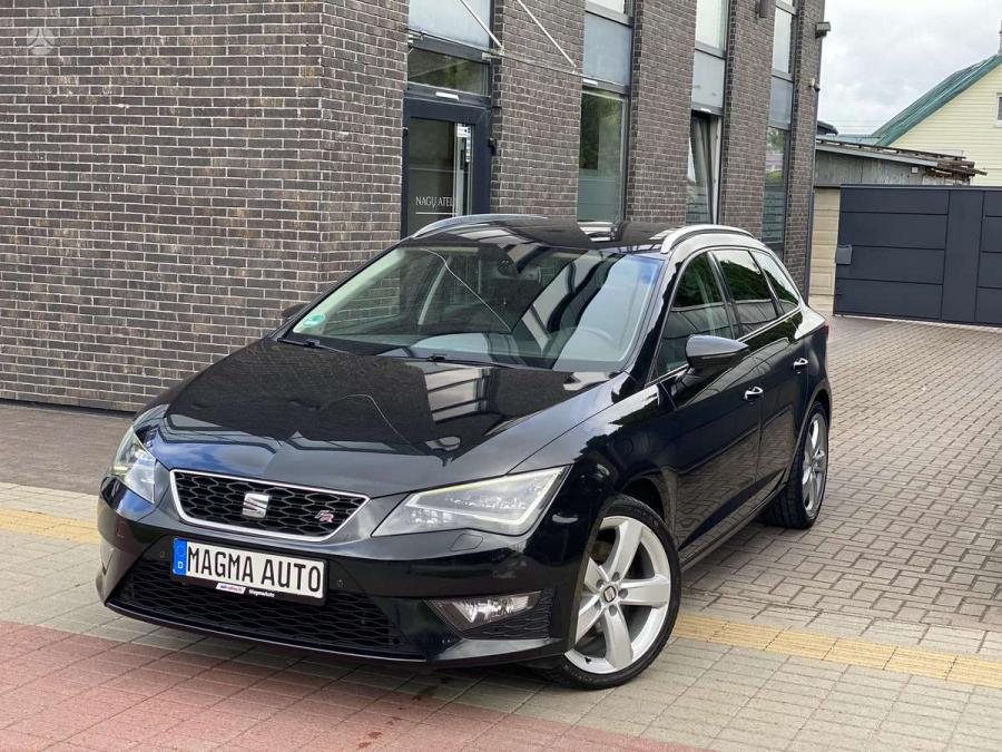 Black SEAT Leon 2014 in Marijampole, with an engine capacity of 1.97 L and mileage of 244 thousand km for 7950 €, photo 9 on AUTOMOTO.COM.LV