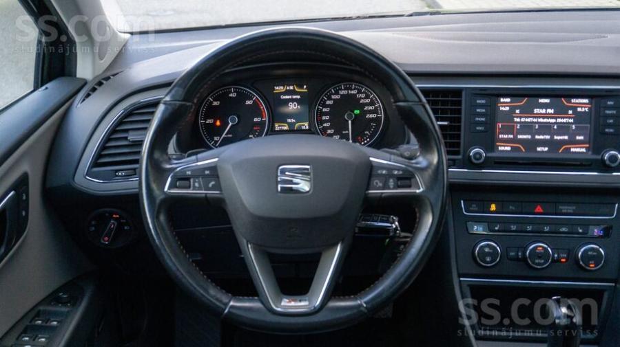 Melns SEAT Leon 2016 Rīga, ar dzinēja tilpumu 2.00 L un nobraukumu 228 tūkst. km par 9990 €, foto 15 vietnē AUTOMOTO.COM.LV