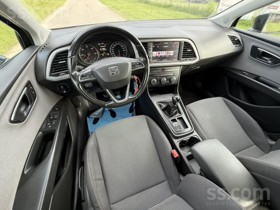 Black SEAT Leon 2018 in Ogre, with an engine capacity of 2.00 L and mileage of 242 thousand km for 7899 €, photo 14 on AUTOMOTO.COM.LV