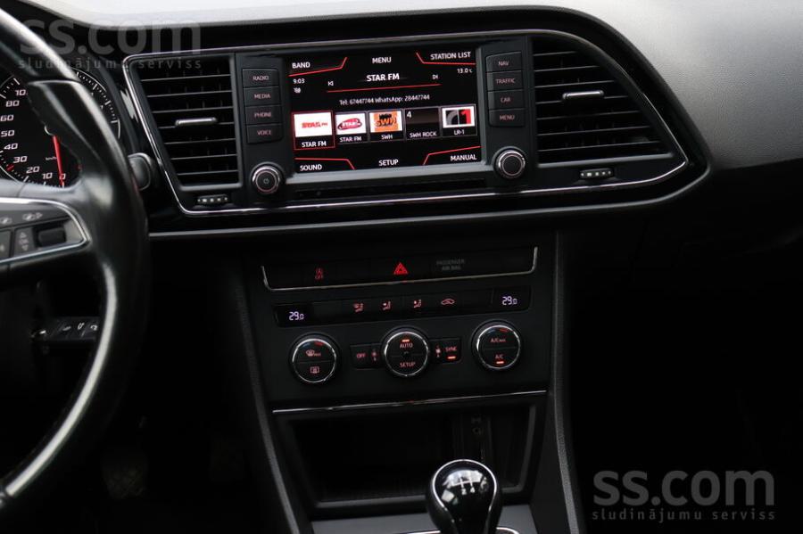 Blue SEAT Leon 2016 in Valmiera, with an engine capacity of 1.60 L and mileage of 294 thousand km for 5500 €, photo 14 on AUTOMOTO.COM.LV