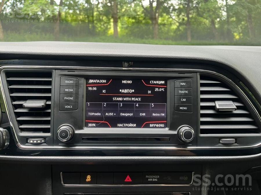 Grey SEAT Leon 2015 in Riga, with an engine capacity of 1.60 L and mileage of 0 thousand km for 7499 €, photo 19 on AUTOMOTO.COM.LV