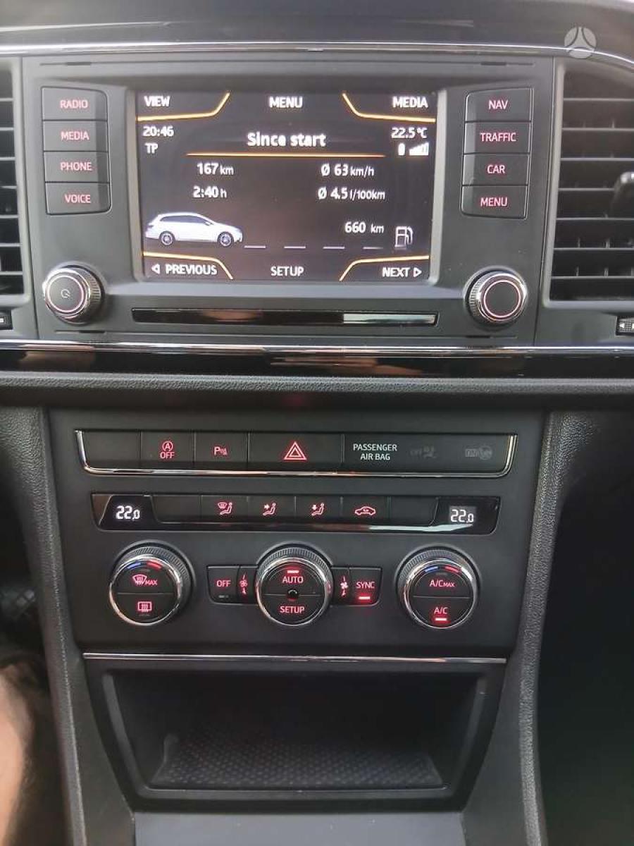 Grey SEAT Leon 2014 in Kaunas, with an engine capacity of 1.60 L and mileage of 278 thousand km for 5900 €, photo 19 on AUTOMOTO.COM.LV