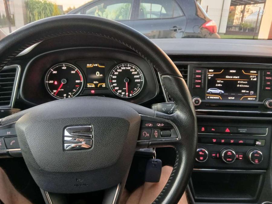 Grey SEAT Leon 2014 in Kaunas, with an engine capacity of 1.60 L and mileage of 278 thousand km for 5900 €, photo 22 on AUTOMOTO.COM.LV