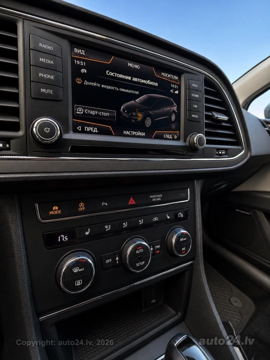 Grey SEAT Leon 2016 in Tallinn, with an engine capacity of 1.80 L and mileage of 133 thousand km for 12490 €, photo 15 on AUTOMOTO.COM.LV