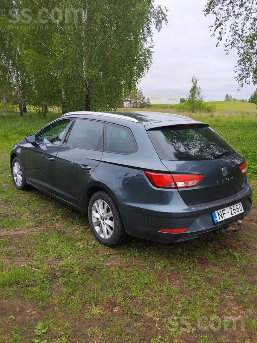 Grey SEAT Leon 2018 in Riga, with an engine capacity of 1.60 L and mileage of 251 thousand km for 6750 €, photo 4 on AUTOMOTO.COM.LV