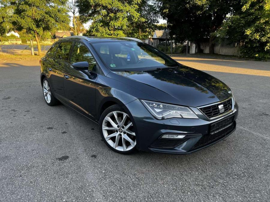 Grey SEAT Leon 2019 in Utena, with an engine capacity of 1.97 L and mileage of 289 thousand km for 8650 €, photo 1 on AUTOMOTO.COM.LV