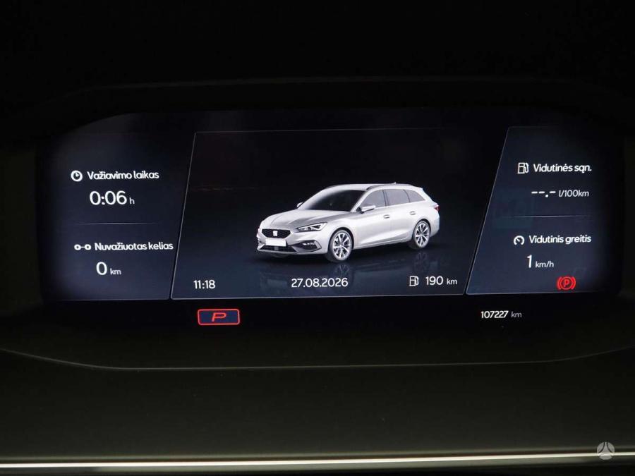 Grey SEAT Leon 2021 in Vilnius, with an engine capacity of 1.50 L and mileage of 107 thousand km for 16500 €, photo 23 on AUTOMOTO.COM.LV
