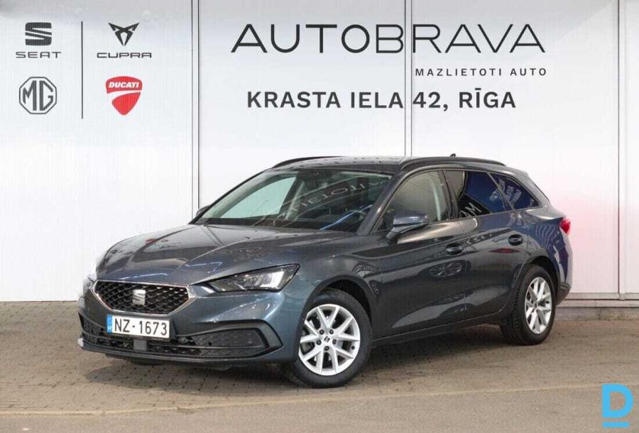 Grey SEAT Leon 2024 in Riga, with an engine capacity of 1.50 L and mileage of 43 thousand km for 22790 €, photo 1 on AUTOMOTO.COM.LV