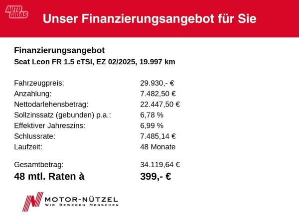 Pelēks SEAT Leon 2025 Kauņa, ar dzinēja tilpumu 1.50 L un nobraukumu 20 tūkst. km par 33145 €, foto 6 vietnē AUTOMOTO.COM.LV