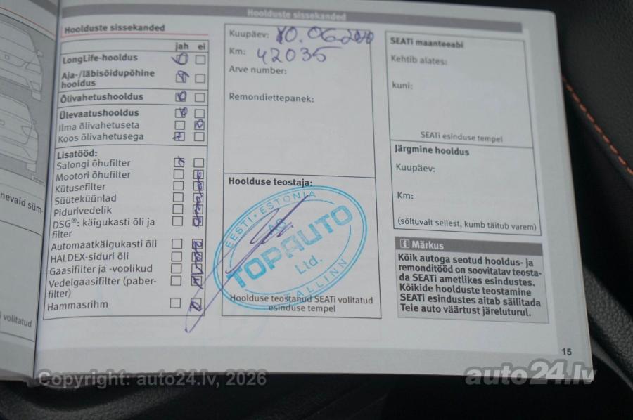 Оранжевый Сеат Леон 2018 в Таллин, объемом двигателя 1.80 л и пробегом 223 тыс. км за 10990 €, фото 16 на AUTOMOTO.COM.LV