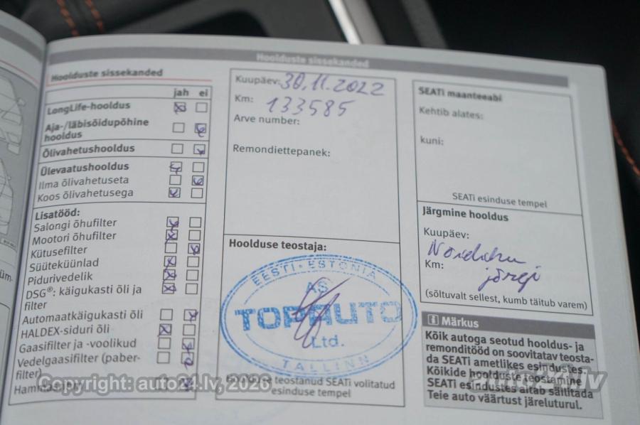 Оранжевый Сеат Леон 2018 в Таллин, объемом двигателя 1.80 л и пробегом 223 тыс. км за 10990 €, фото 19 на AUTOMOTO.COM.LV