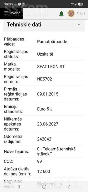 Sarkans SEAT Leon 2015 Rīga, ar dzinēja tilpumu 1.60 L un nobraukumu 242 tūkst. km par 5100 €, foto 19 vietnē AUTOMOTO.COM.LV