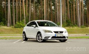 White SEAT Leon 2014 in Riga, with an engine capacity of 1.40 L and mileage of 196 thousand km for 3990 €, photo 3 on AUTOMOTO.COM.LV
