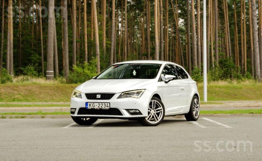 White SEAT Leon 2014 in Riga, with an engine capacity of 1.40 L and mileage of 196 thousand km for 3990 €, photo 5 on AUTOMOTO.COM.LV