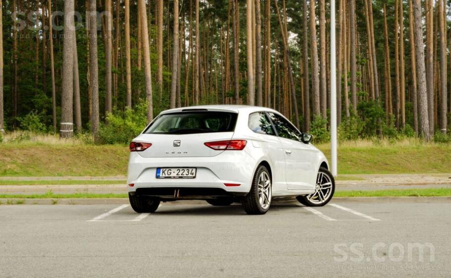 White SEAT Leon 2014 in Riga, with an engine capacity of 1.40 L and mileage of 196 thousand km for 3990 €, photo 7 on AUTOMOTO.COM.LV