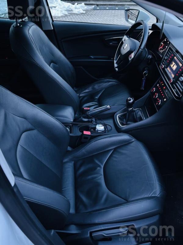 White SEAT Leon 2014 in Bauska, with an engine capacity of 1.60 L and mileage of 255 thousand km for 5800 €, photo 7 on AUTOMOTO.COM.LV