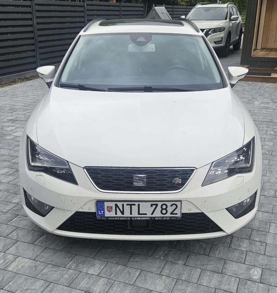 White SEAT Leon 2015 in Kaunas, with an engine capacity of 1.97 L and mileage of 259 thousand km for 7400 €, photo 3 on AUTOMOTO.COM.LV