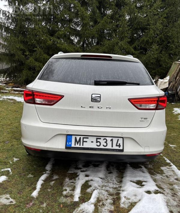 White SEAT Leon 2016 in Jekabpils, with an engine capacity of 1.40 L and mileage of 113 thousand km for 7500 €, photo 3 on AUTOMOTO.COM.LV