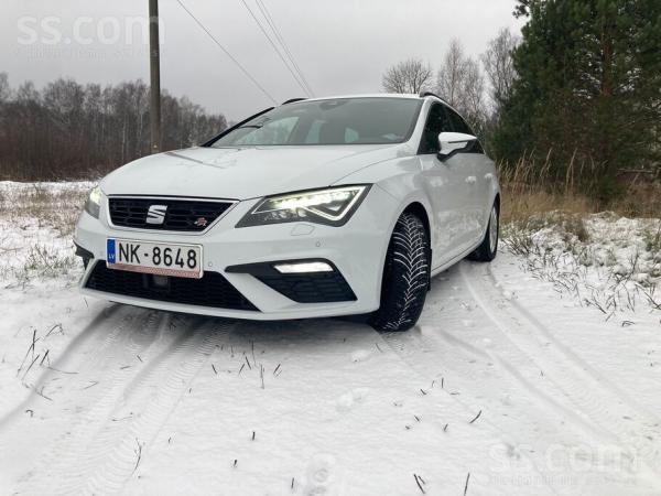 Белый Сеат Леон 2018 в Рига, объемом двигателя 2.00 л и пробегом 132 тыс. км за 17250 €, фото 1 на AUTOMOTO.COM.LV