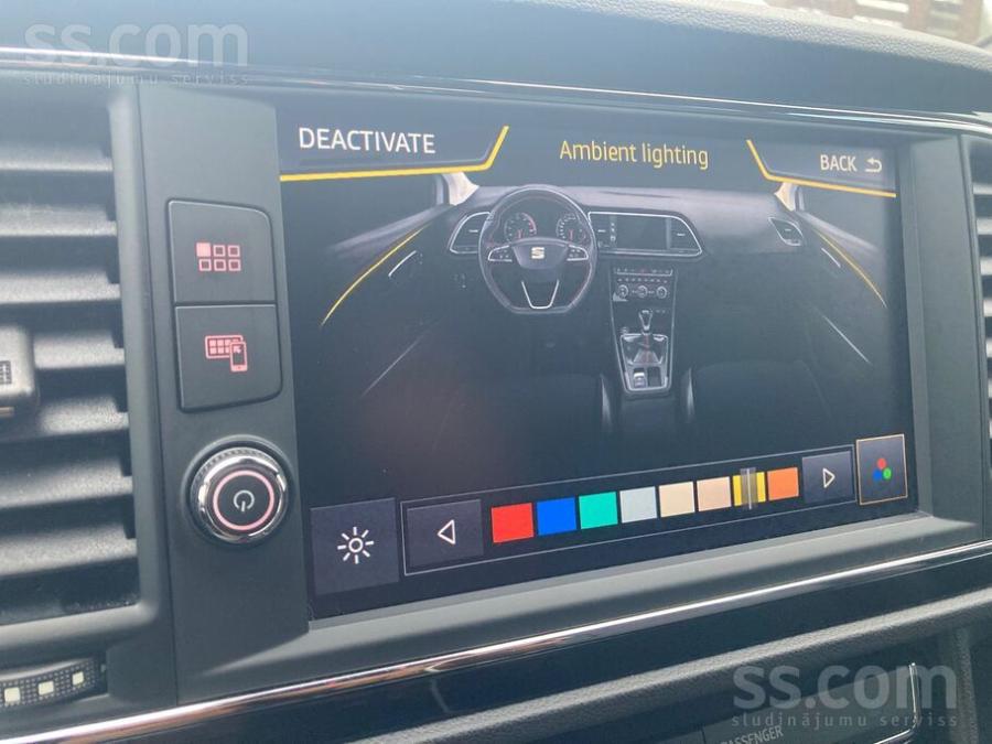Balts SEAT Leon 2018 Rīga, ar dzinēja tilpumu 2.00 L un nobraukumu 132 tūkst. km par 17250 €, foto 24 vietnē AUTOMOTO.COM.LV